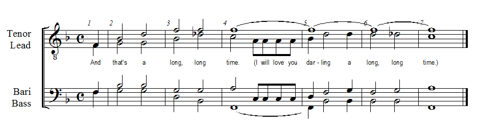 Barbershop Tags - A Long Long Time (Lower version)