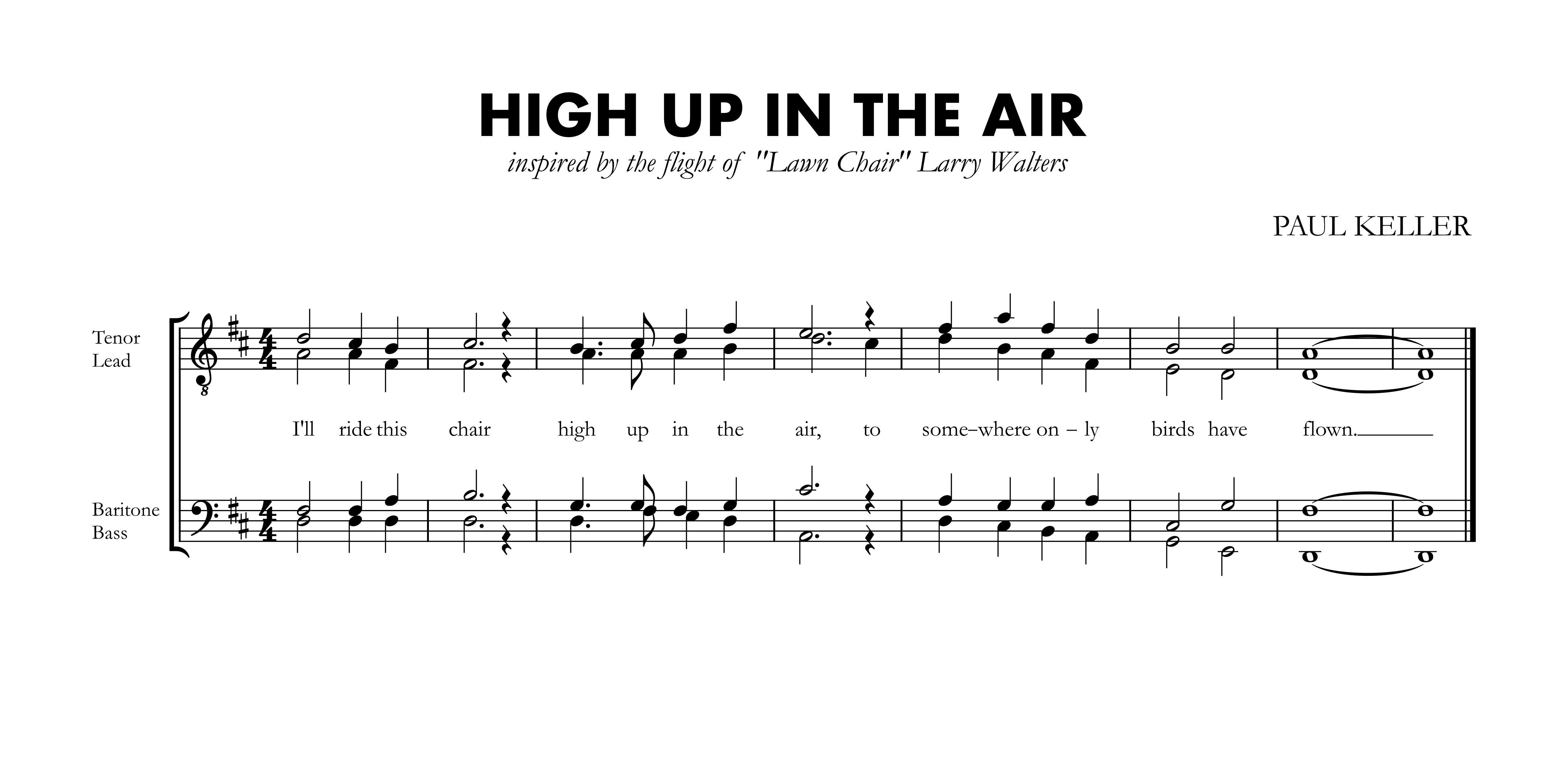 Barbershop Tags - High up in the Air