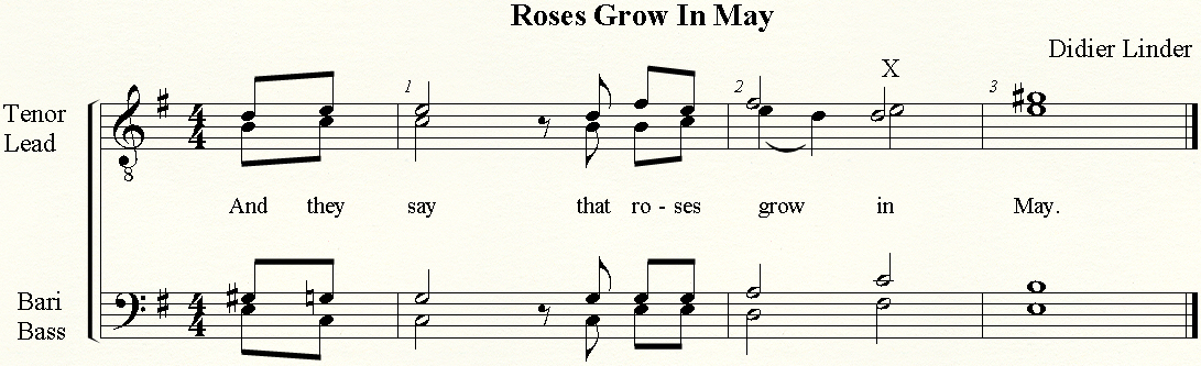 Barbershop Tags - Roses Grow In May (Didier Linder version)