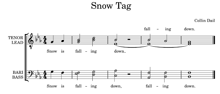 Barbershop Tags - Snow is Falling Down