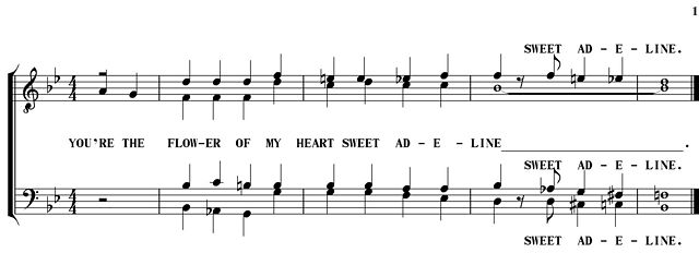 Barbershop Tags - Sweet Adeline (Version in Bflat)