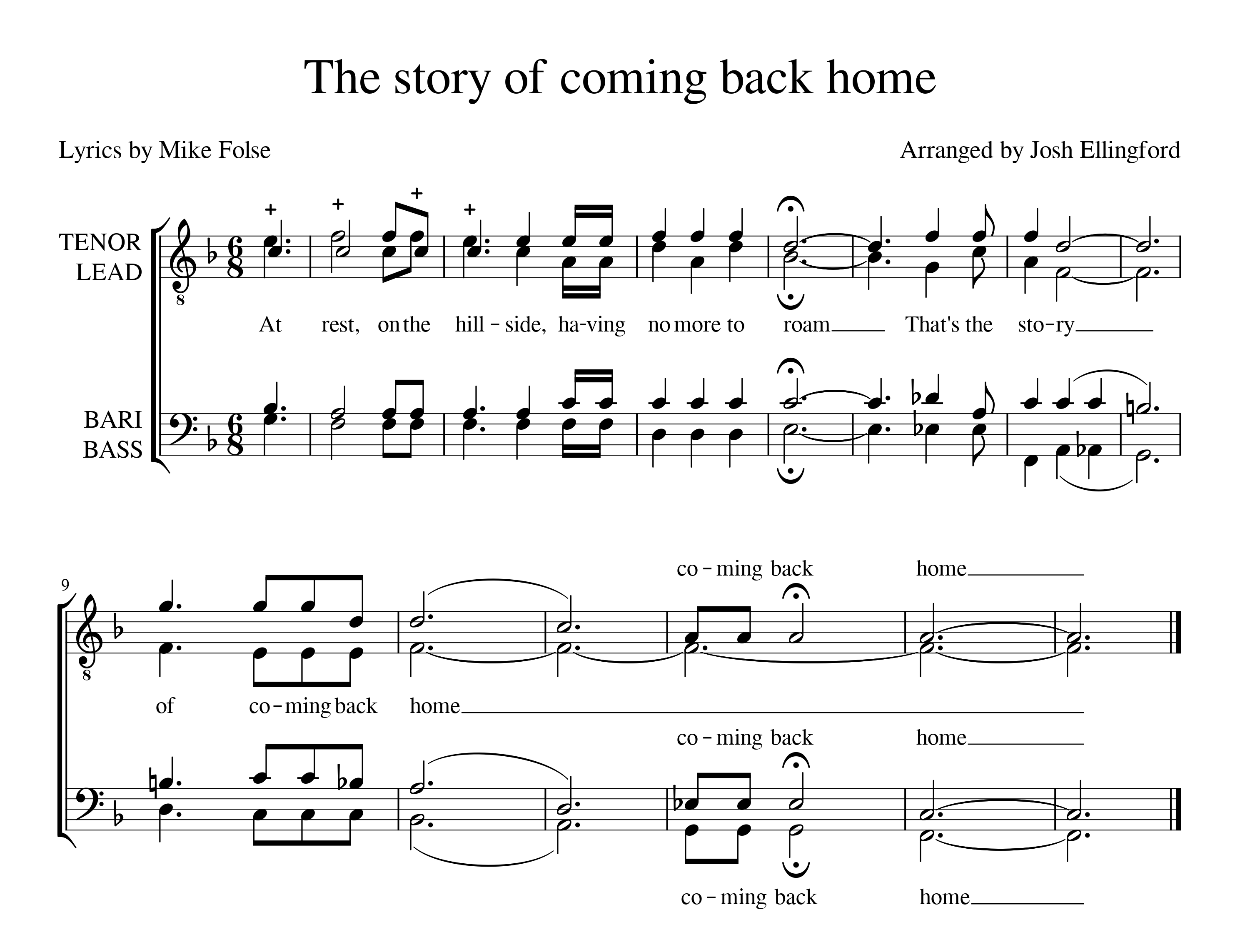 Barbershop Tags - The story of coming back home