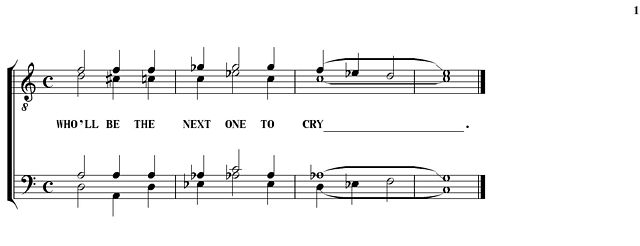 Barbershop Tags - Who'll be the Next One to Cry?